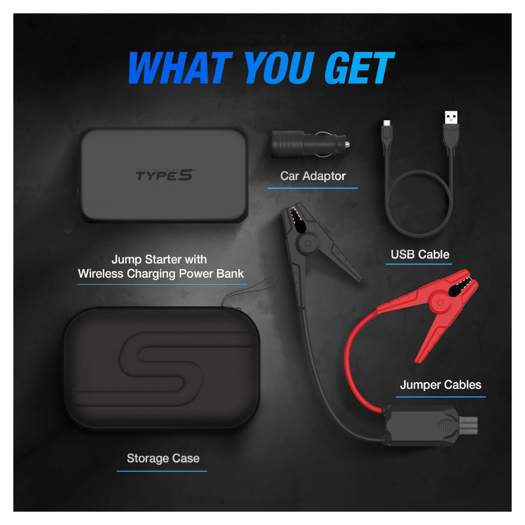 Type S Dynamic D10 1000A Portable Battery Car Jump Starter with Power ...
